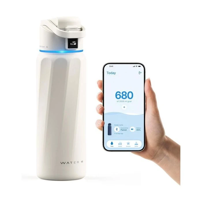WaterH Boost Smart Water Bottle White